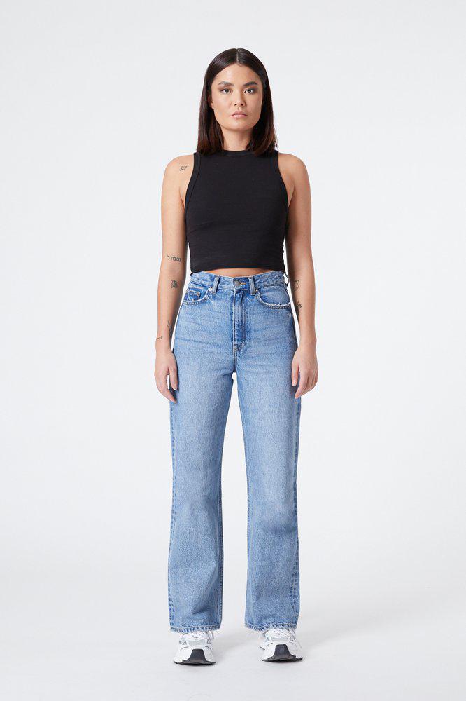Dr Denim Echo Straight Leg 90s Jeans High Waist Light Denim – every thing we wear
