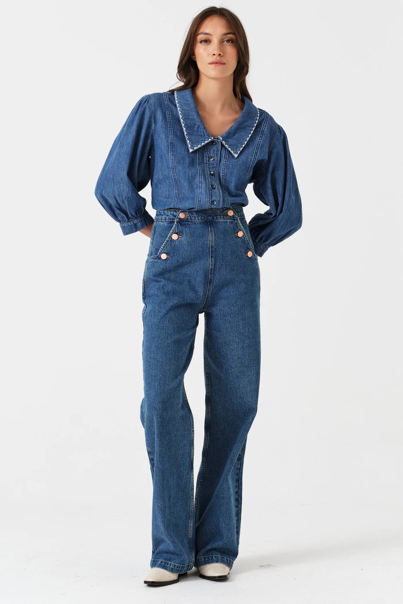 Seventy & Mochi Margot Jeans Mid Blue Pasadena High Rise – every thing ...